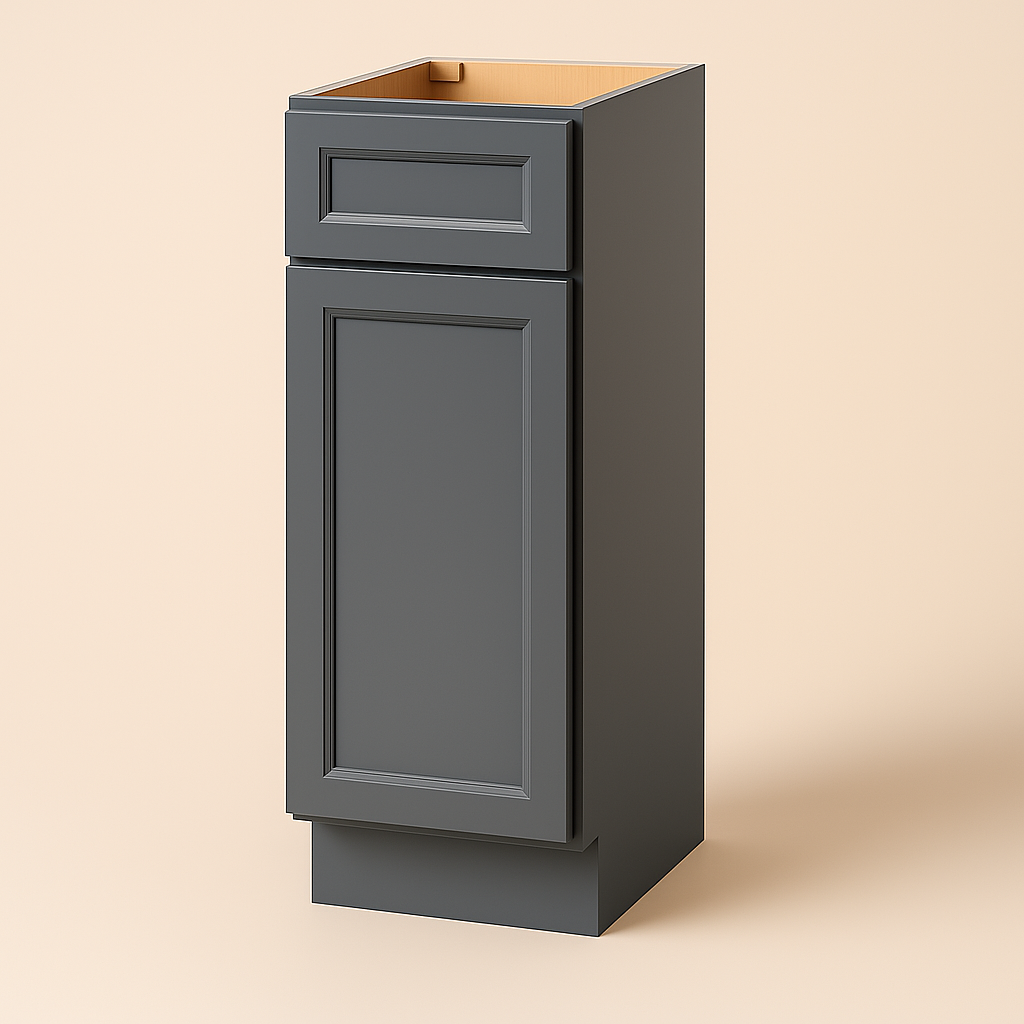 PELHAM & WHITE Keyport Shaker Charcoal Base Kitchen Cabinet - Tool-Fre ...