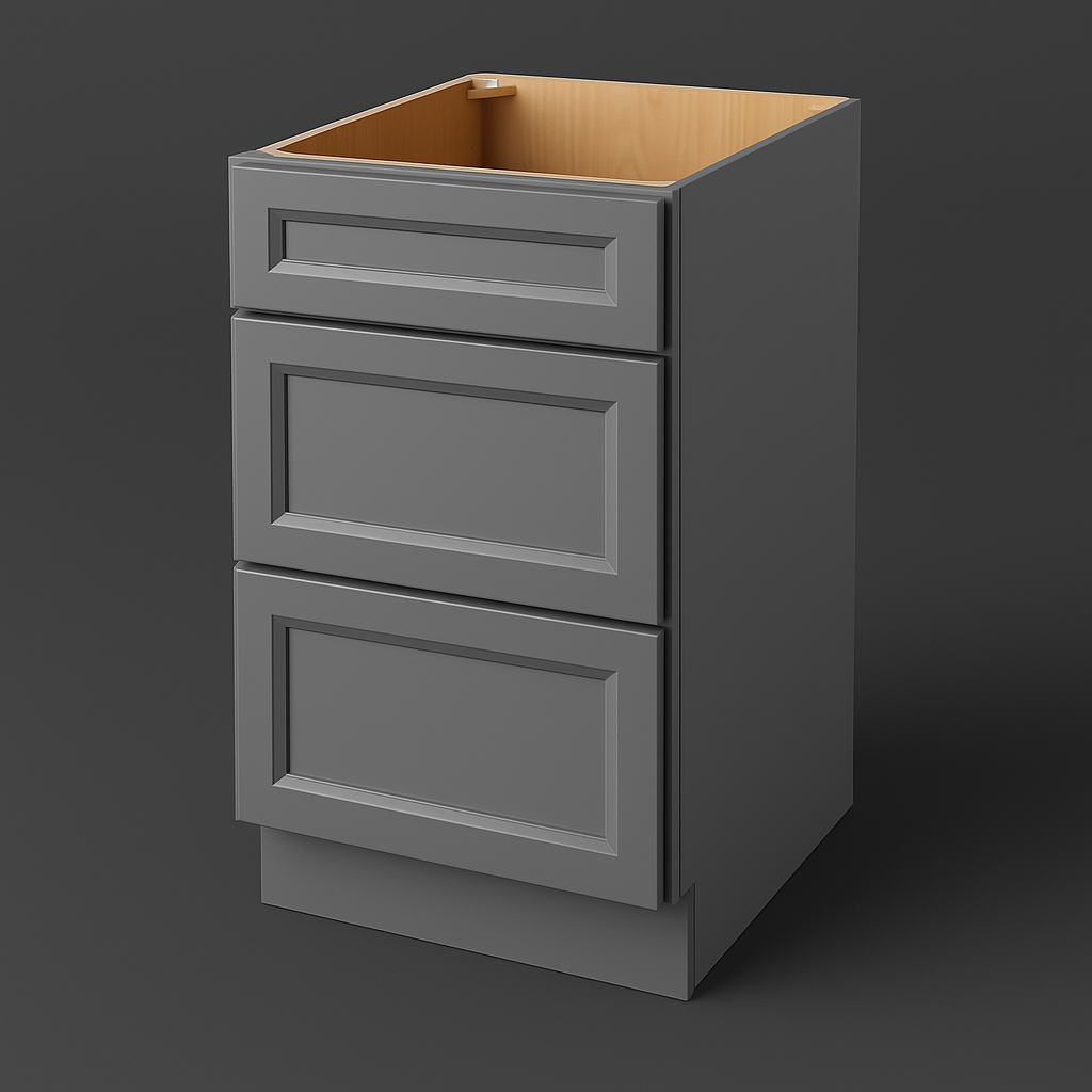 PELHAM & WHITE Keyport Shaker Charcoal Drawer Base Cabinet - 18" W x 2 ...