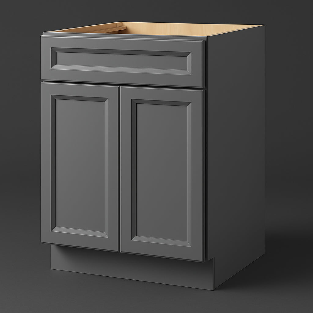PELHAM & WHITE Keyport Shaker Charcoal Base Kitchen Cabinet - Tool-Fre ...