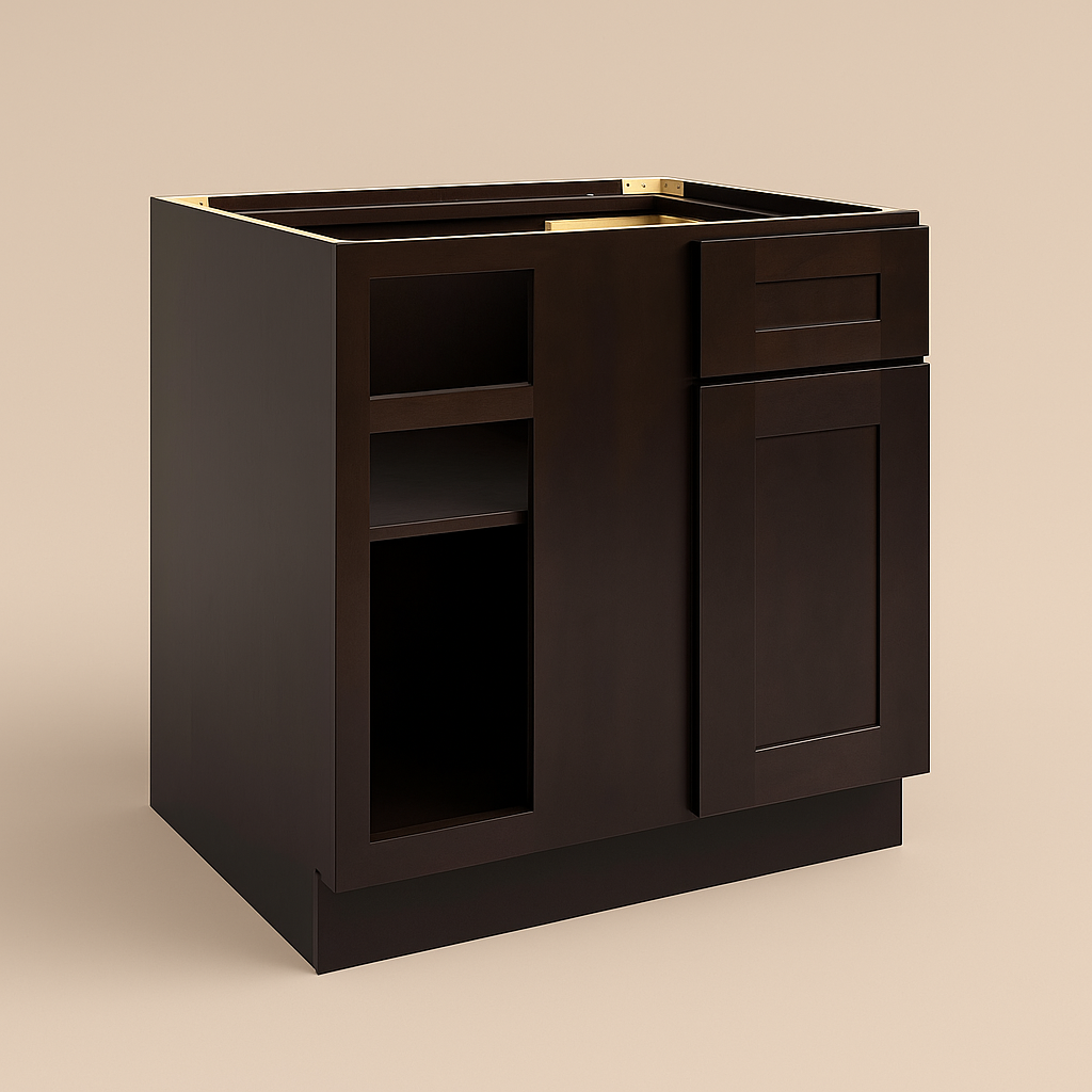 Design House Brookings Solid Wood Shaker Blind Base Kitchen Cabinet in ...