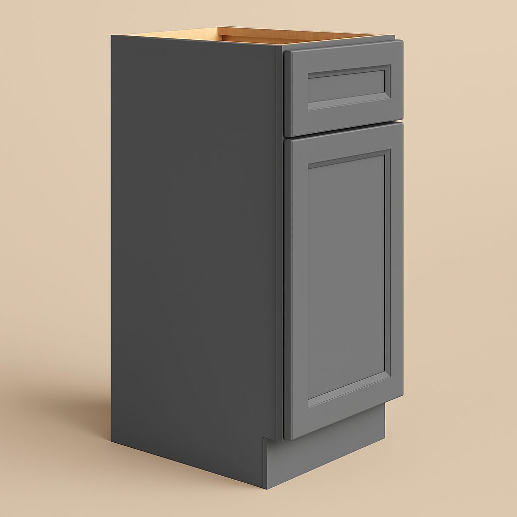 PELHAM & WHITE Keyport Shaker Charcoal Base Kitchen Cabinet - Tool-Fre ...