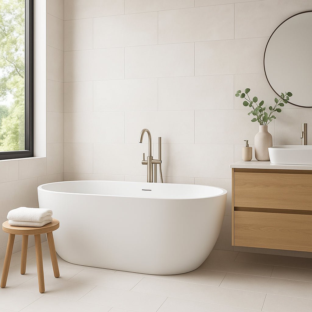 Vetta Elements Luxe Sand Matte Porcelain Tile - 12 x 24 Cement Look, I ...