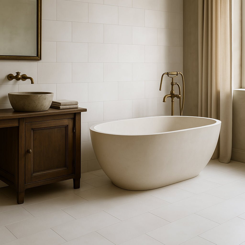 Vetta Elements Luxe Sand Matte Porcelain Tile - 12 x 24 Cement Look, I ...