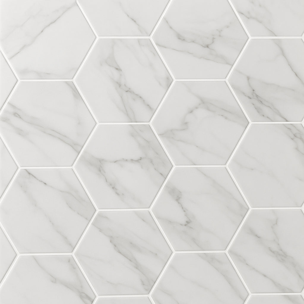 Adessi Arina Bianco Porcelain Tile - 11 x 13 Marble Look – Super Arbor