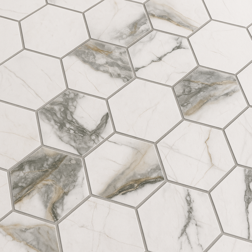 Maximo Rialto Grand Hexagon Porcelain Mosaic Tile - 11 x 12 – Super Arbor
