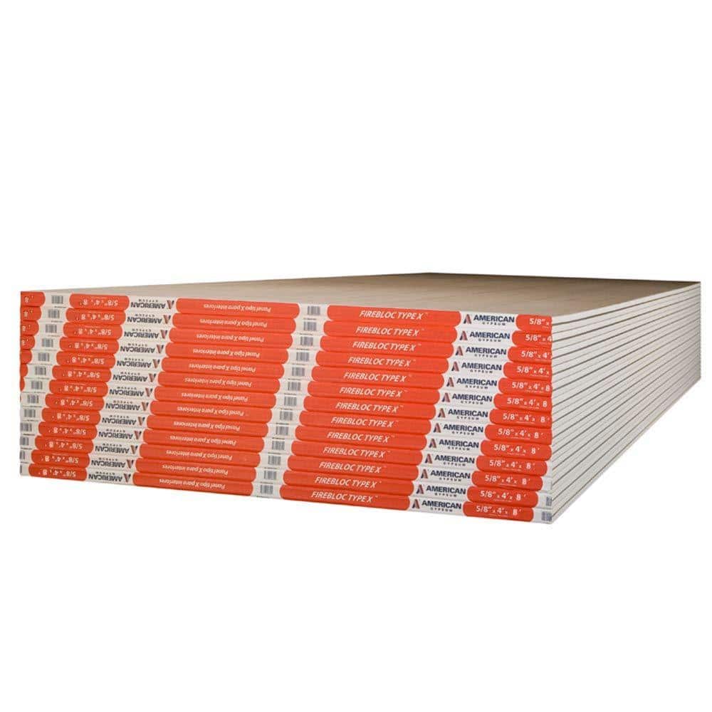American Gypsum FireBloc 5/8 in. x 4 ft. x 12 ft. Gypsum Wallboard ...