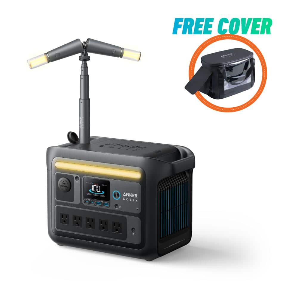 Anker SOLIX C800X Powerhouse 1200-Watt Push Button Start Battery Gener ...