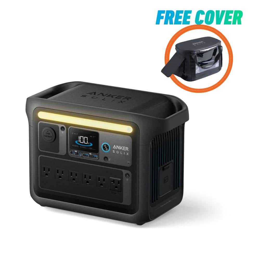 Anker 1800W Output/2400W Peak SOLIX C1000 X Black Push Button Start LF ...