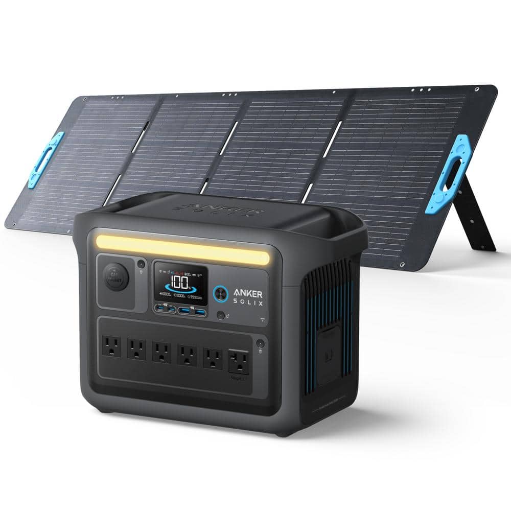 Anker 1800W Output/2400W Peak SOLIX C1000 X Black Push Button Start So ...