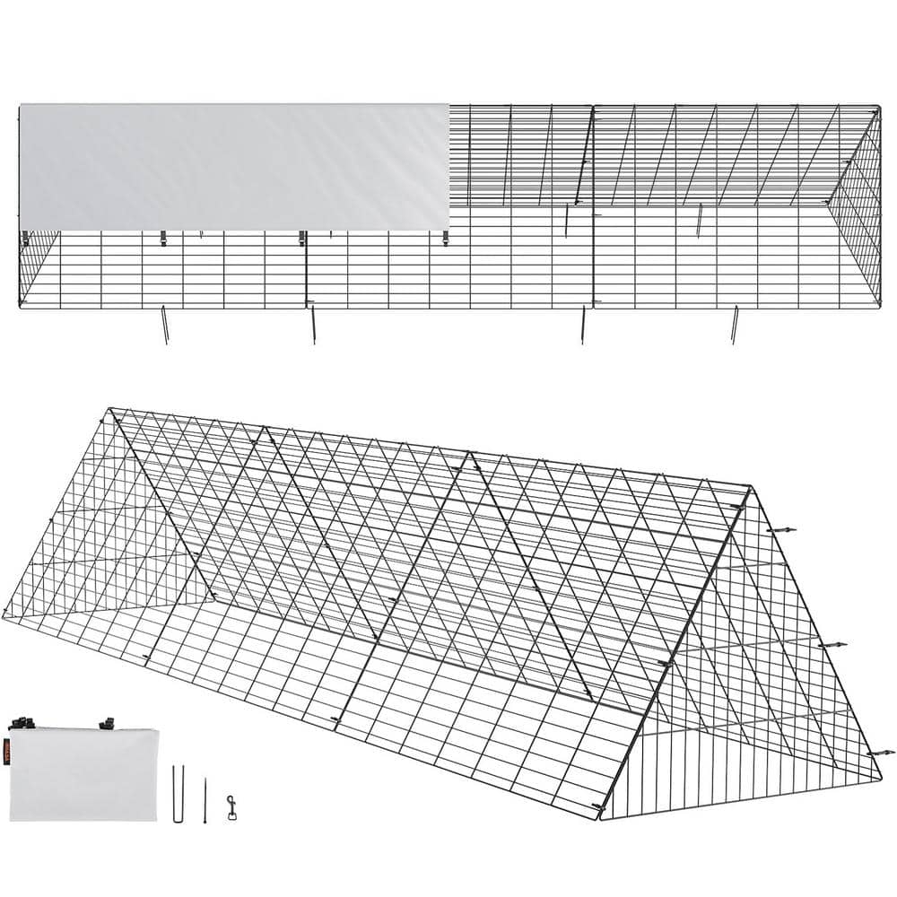 ATENGNES 118.1 in. x 28 in. x 24.2 in. Outside Portable Chicken Tunnel ...