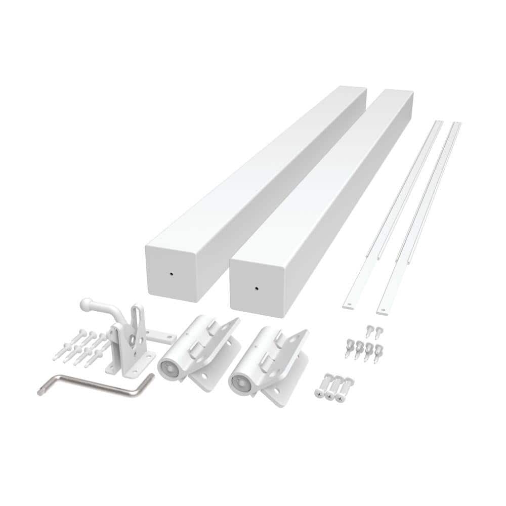 Barrette Outdoor Living VersaRail Cambridge 36 in. White Aluminum Gate ...