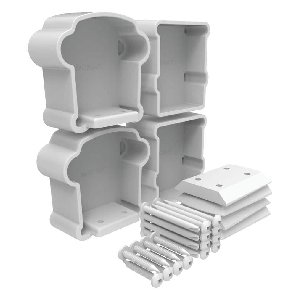 Barrette Outdoor Living Vinyl White Extra Bella Premier Series Bracket ...