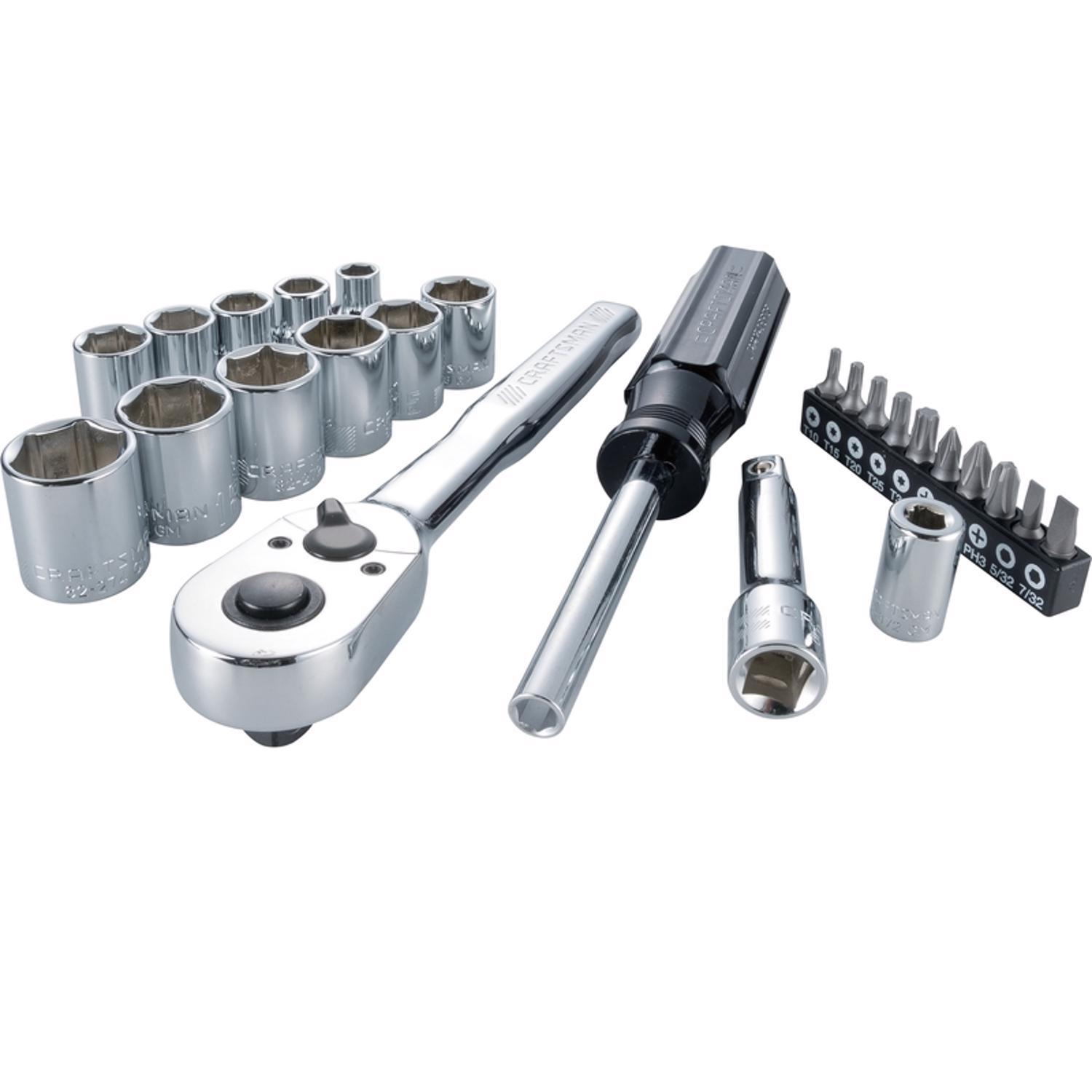 Craftsman 24 pc Metric Tool Set with 3/8 in Drive and 6 Point Sockets ...