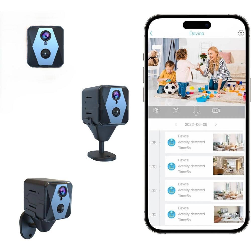 Ahfiwaso Wireless Smart Indoor Battery Operated 2K HD Security Camera ...