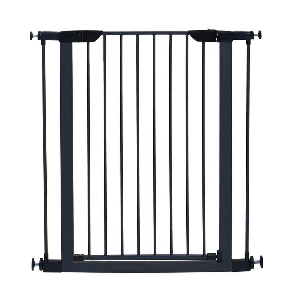 Angel Sar 29-38 in. W x 39 in. H Pressure Mounted Dog Gate, Walk-Throu ...