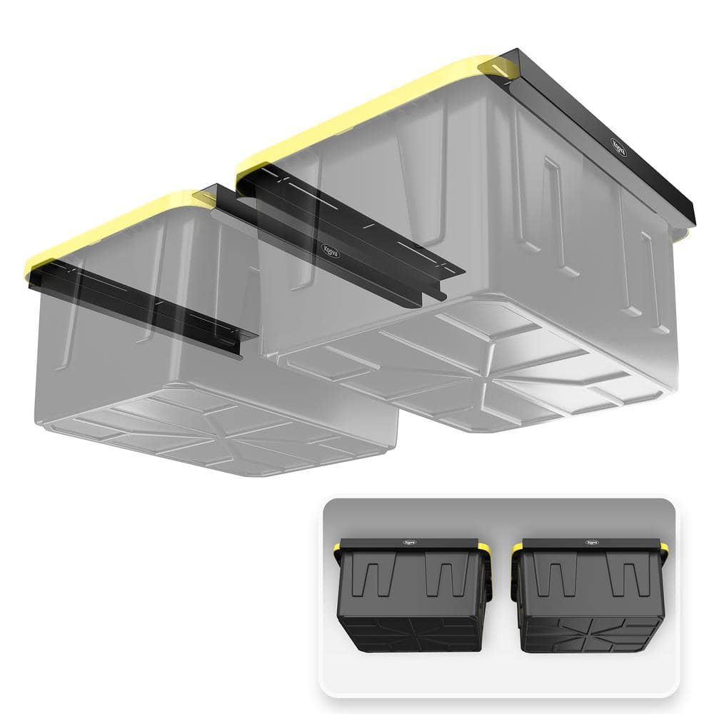 KOOVA 3 in. W x 2 in. H x 26 in. D Two Bin Rack Adjustable Height Over ...