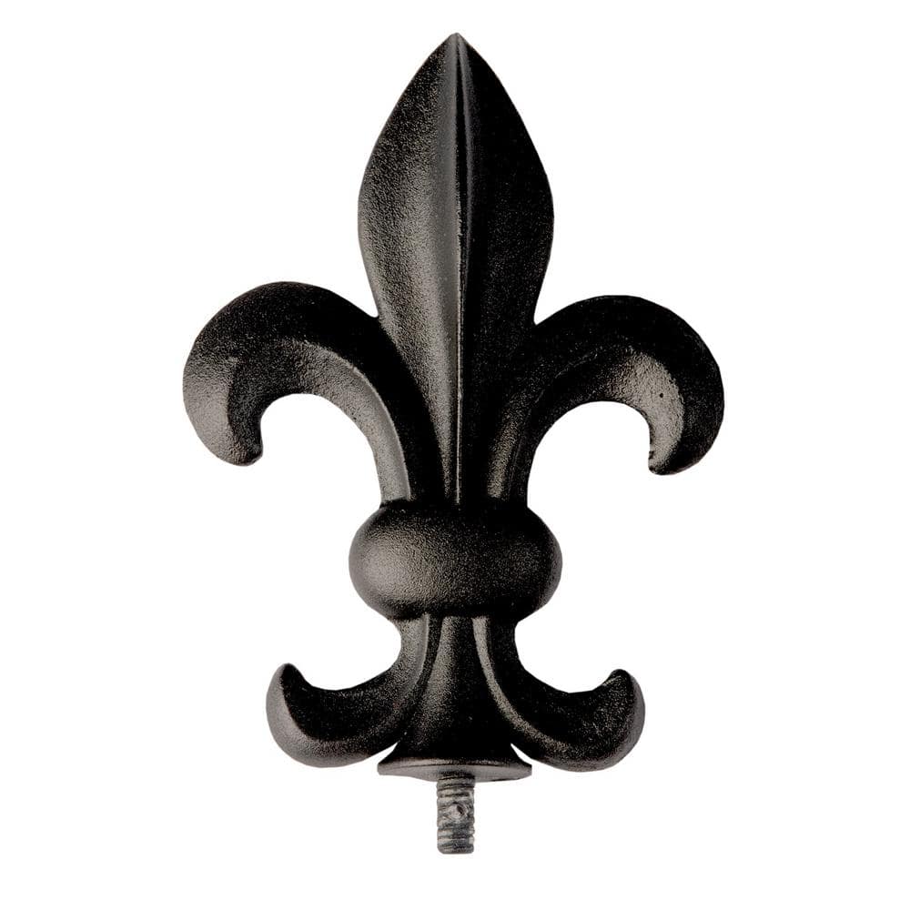 Fence Armor 4 in. x 4 in. Metal Cast Fleur de lis Post Cap Finial ...