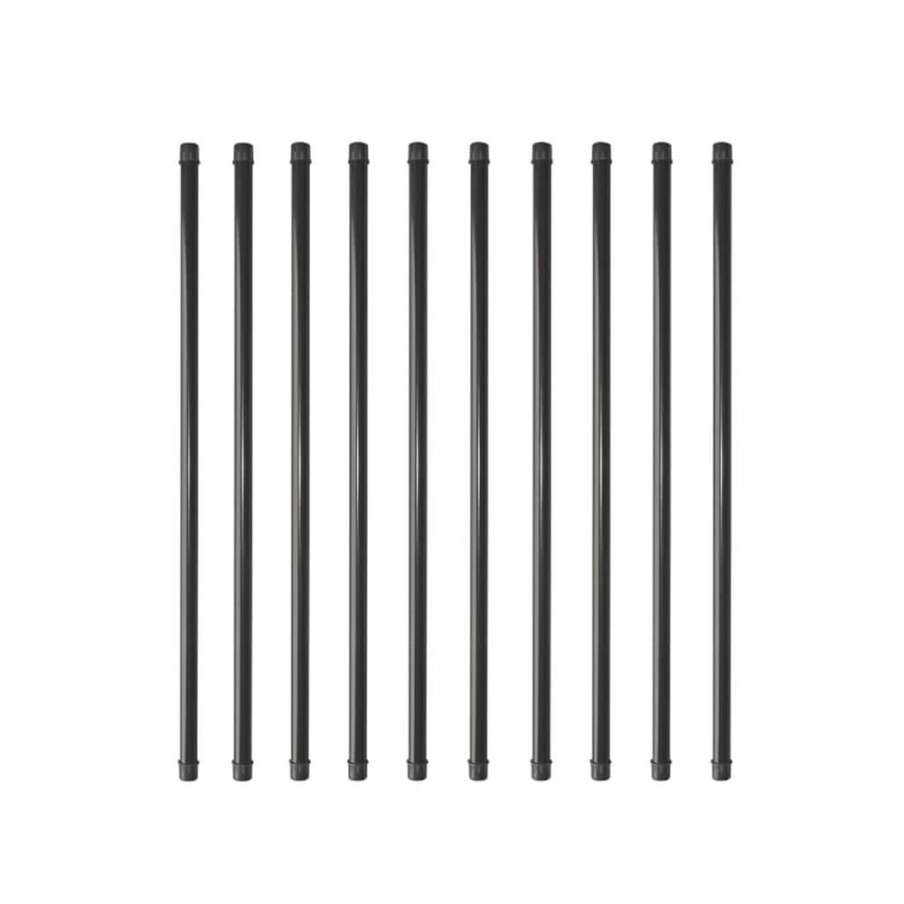 NUVO IRON 32 in. x 3/4 in. Galvanized Round Balusters with Plastic End ...