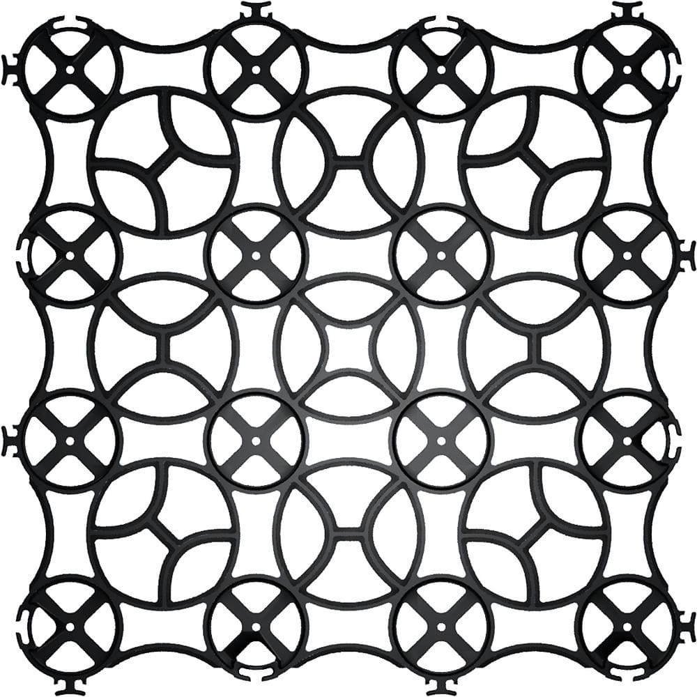 GRAVALOCK PERMEABLE PAVER 22 in. x 22 in. x 1 in. Black Slim Grid Plas ...