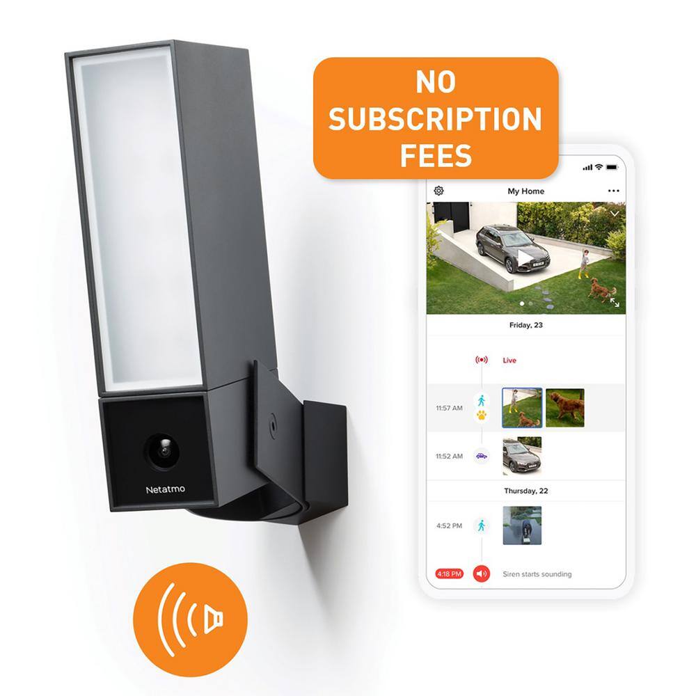 Legrand Netatmo Smart Home 1080P No Subscription Outdoor Weatherproof ...