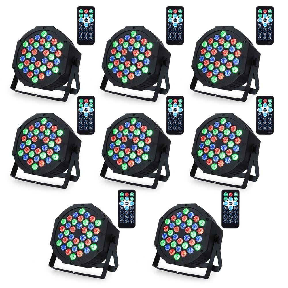 Lukyamzn 36 LED Par Lights Stage Lights with Sound Activated Remote Co ...