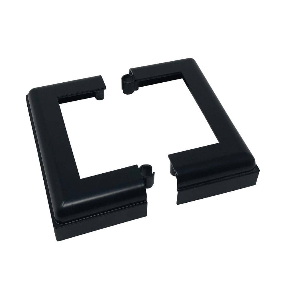 NUVO IRON 4 in. x 4 in. Black Aluminum Post Base Cover – Super Arbor