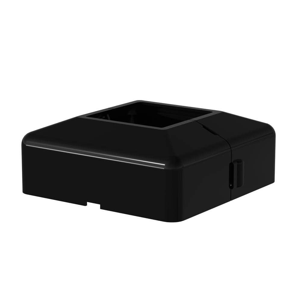 Peak Aluminum Railing 4 in. x 4 in. Black Aluminum Deck Railing Post B ...