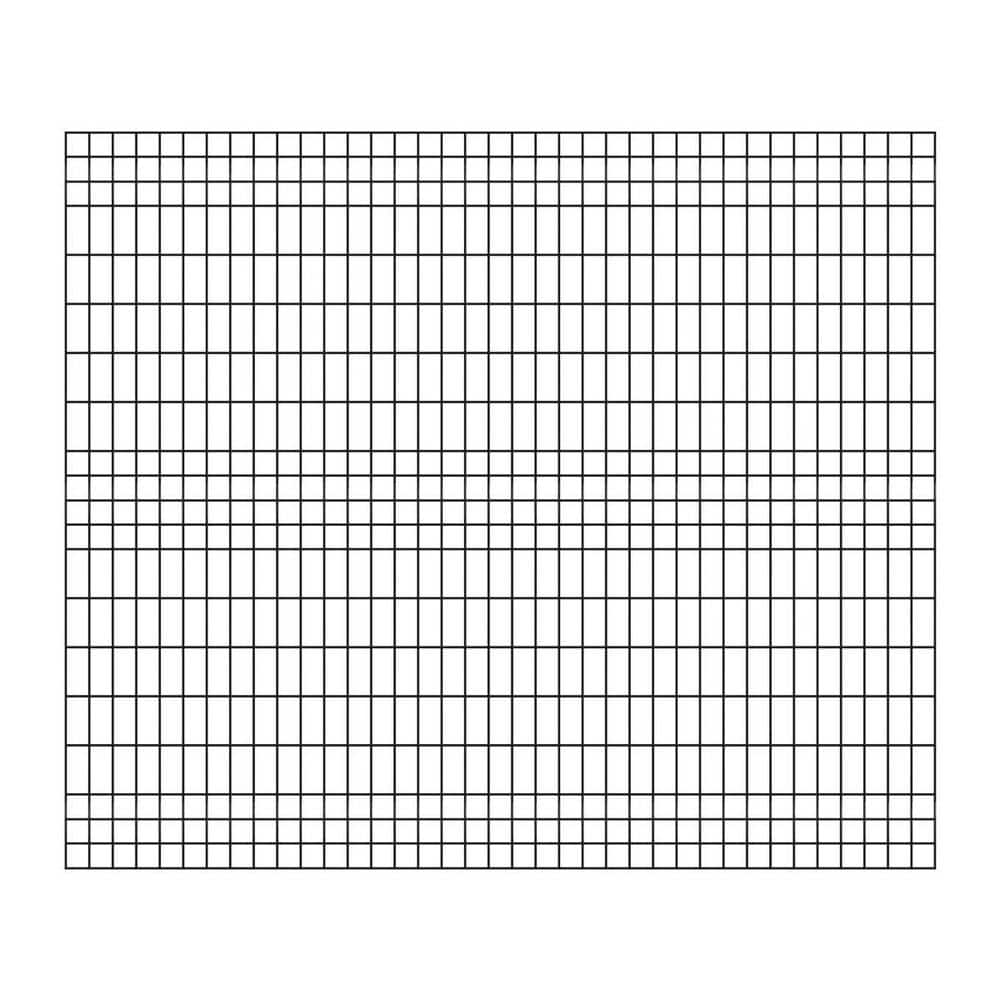 FORGERIGHT 5 ft. H x 6 ft. W Deco Grid Black Steel Fence Panel (5-Pack ...