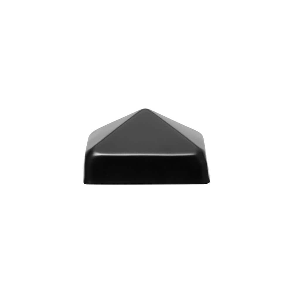 Protectyte 4 in. x 4 in. Black Stainless Steel Pyramid Post Cap with 3 ...