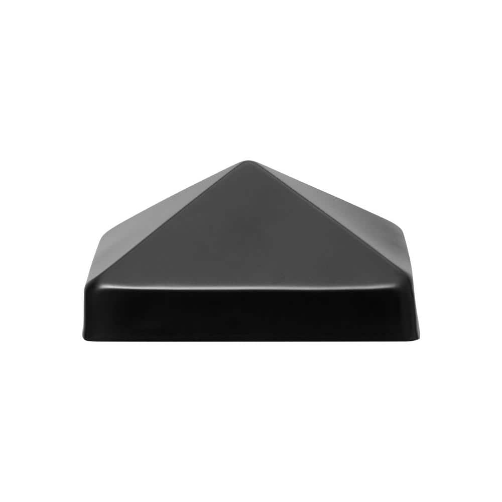 Protectyte 6 in. x 6 in. Black Stainless Steel Pyramid Post Cap with 3 ...