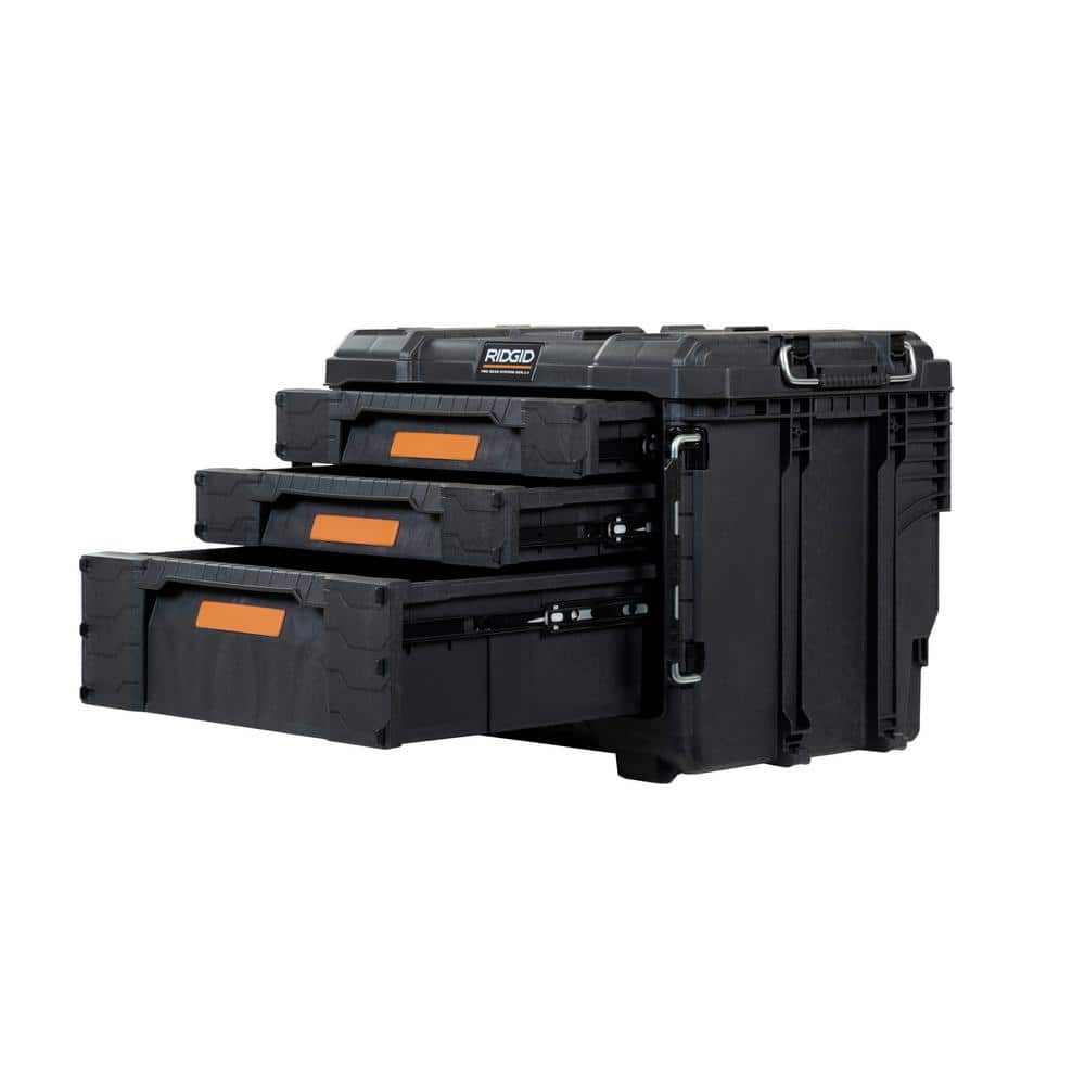 RIDGID Pro Gear System Gen 2.0 XL 3-Drawers Water and Dust Resistant D ...