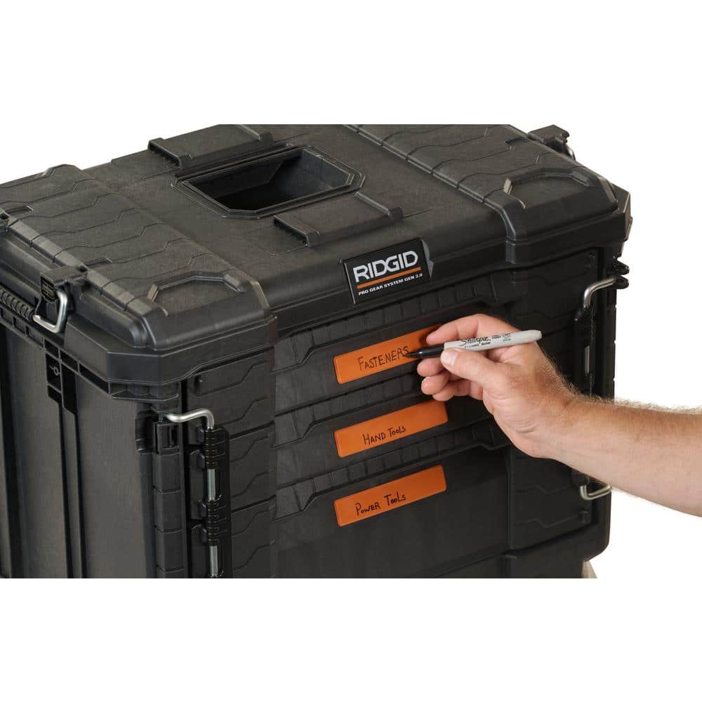 RIDGID Pro Gear System Gen 2.0 XL 3-Drawers Water and Dust Resistant D ...