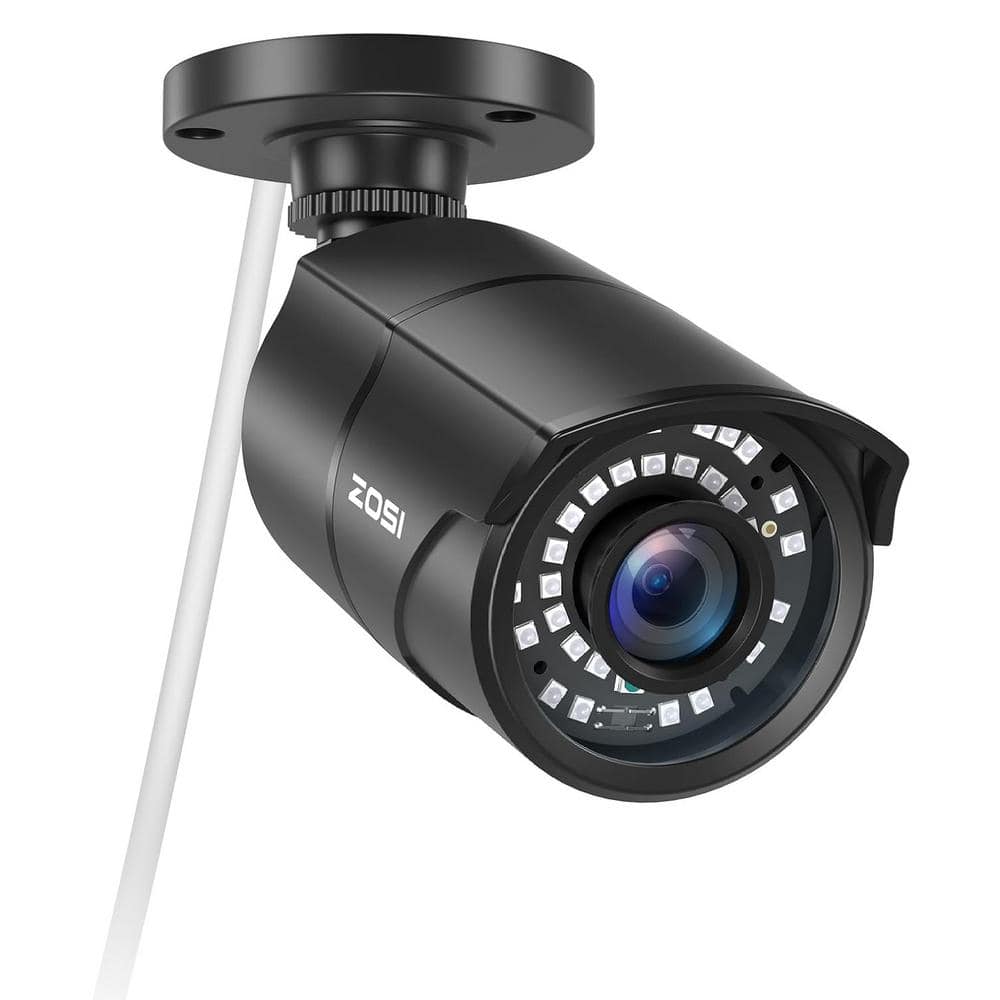 ZOSI Wired 5MP Outdoor Bullet IP POE Security Camera 120 ft. Night Vis ...