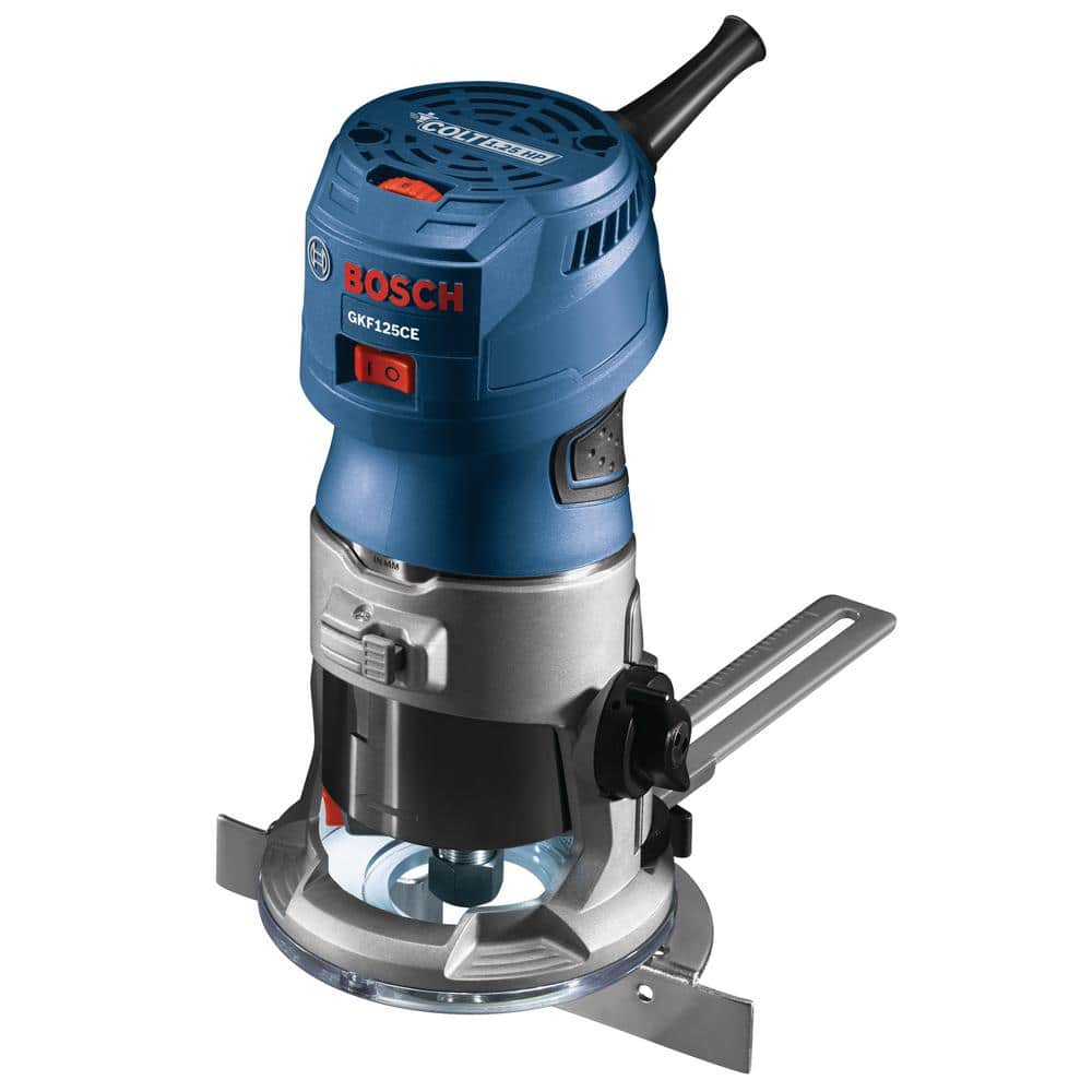 Bosch 7 Amp 1-1/4 HP Variable Speed Fixed-Base Palm Corded Router Kit ...