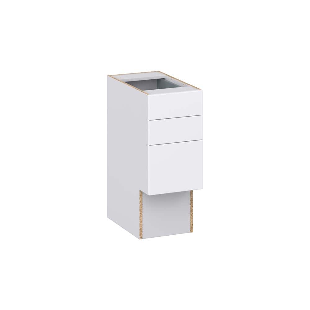 J COLLECTION Fairhope Bright White Slab Assembled Vanity ADA Drawer Ba ...