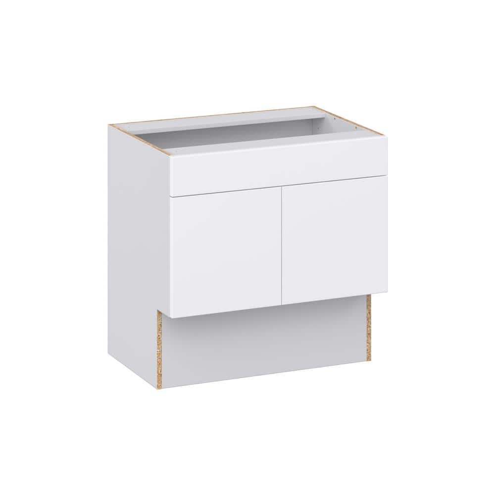 J COLLECTION Fairhope Bright White Slab Assembled Accessible ADA Vanit ...
