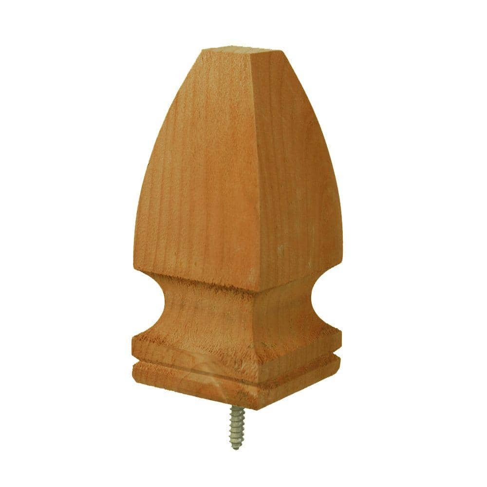 ProWood 4 in. x 4 in. Pressure-Treated Cedar-Tone Pine Gothic Finial ...