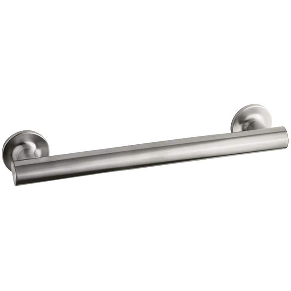 KOHLER Purist 12 in. Concealed Screw Grab Bar in Brushed Stainless ...