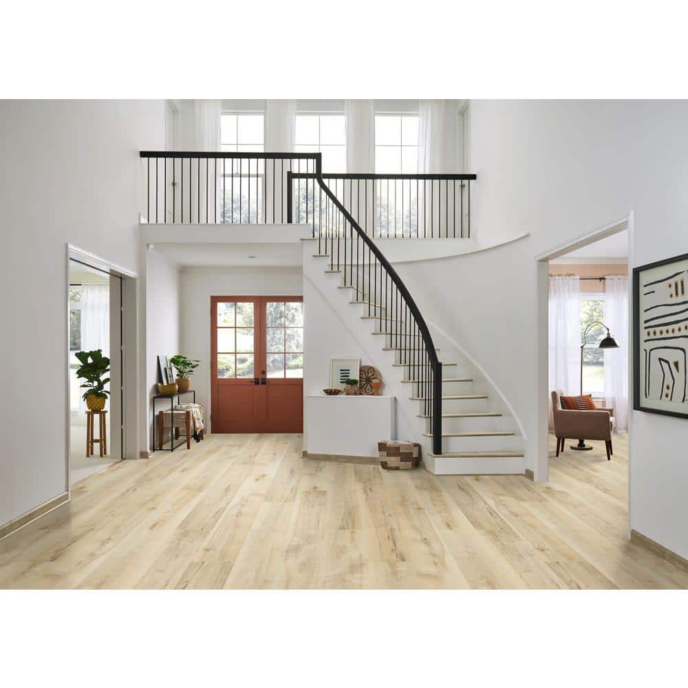 Pergo Outlast+ Buff Weathered Maple 12 mm T x 7.4 in. W Waterproof Lam ...