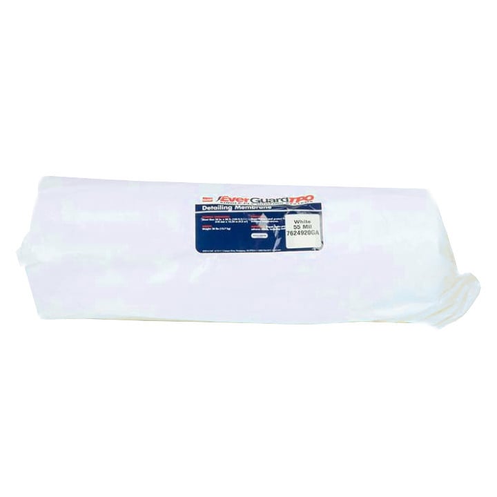 GAF EverGuard TPO UN-55 Detailing Membrane Roll, White, 24 in. x 50 ft ...