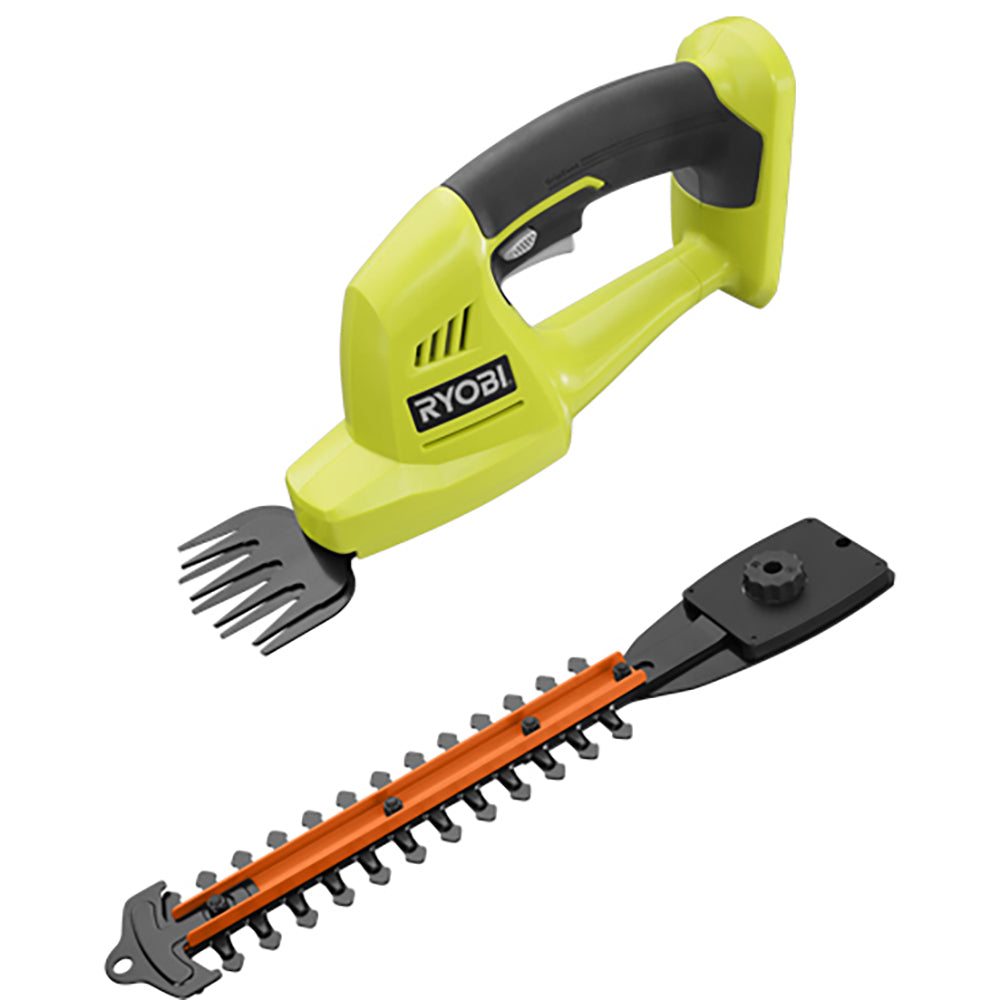 RYOBI ONE+ 18V Cordless Grass Shear and Shrubber Trimmer with 1.3Ah Ba ...