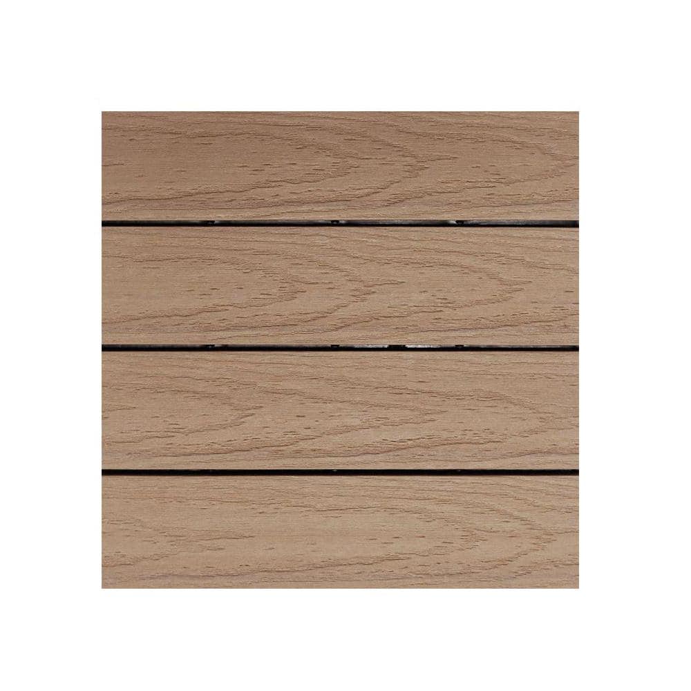 NewTechWood UltraShield Naturale 1 ft. x 1 ft. Quick Deck Outdoor Comp ...