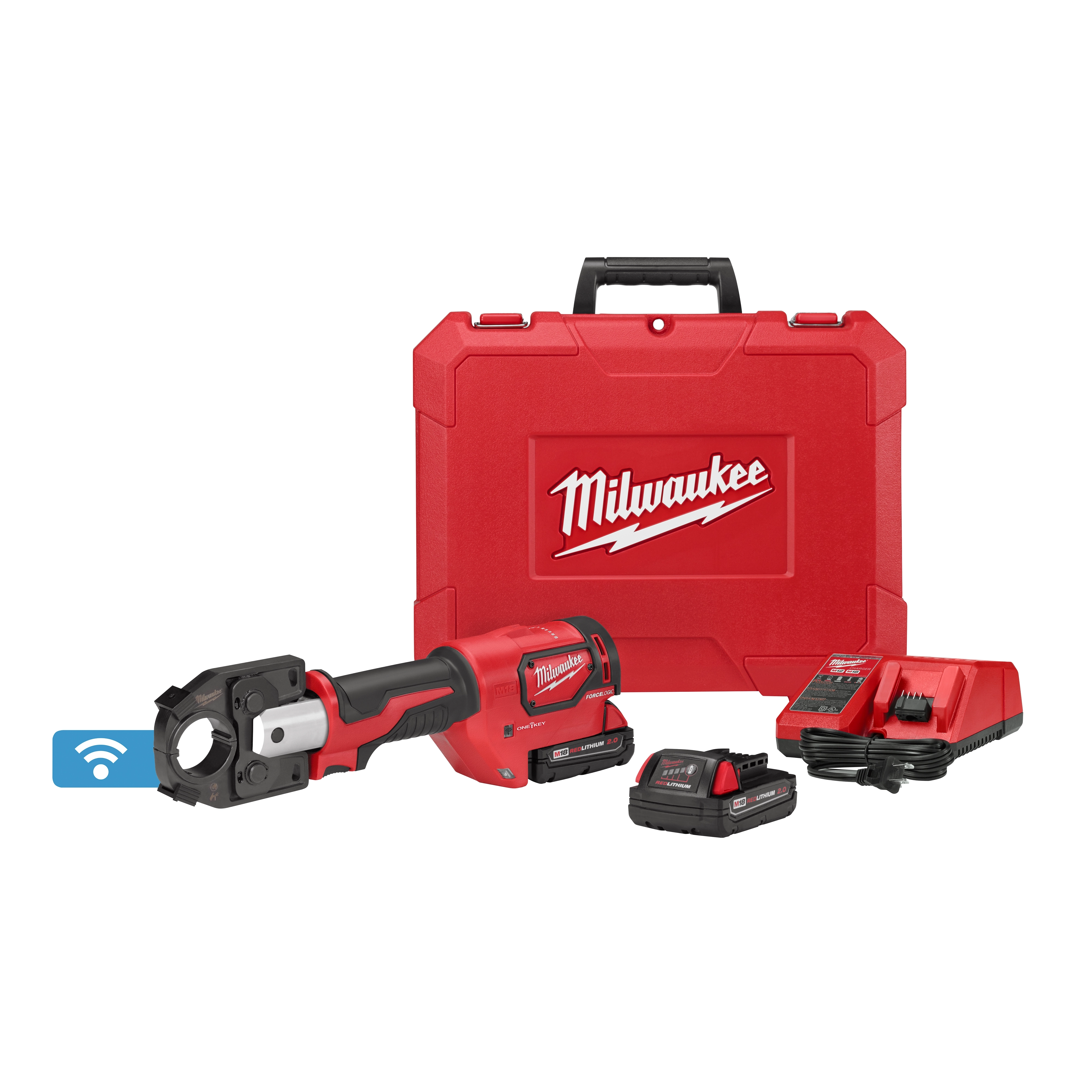 Milwaukee M18 18V Lithium-Ion Cordless FORCE LOGIC 600 MCM Crimper Kit ...