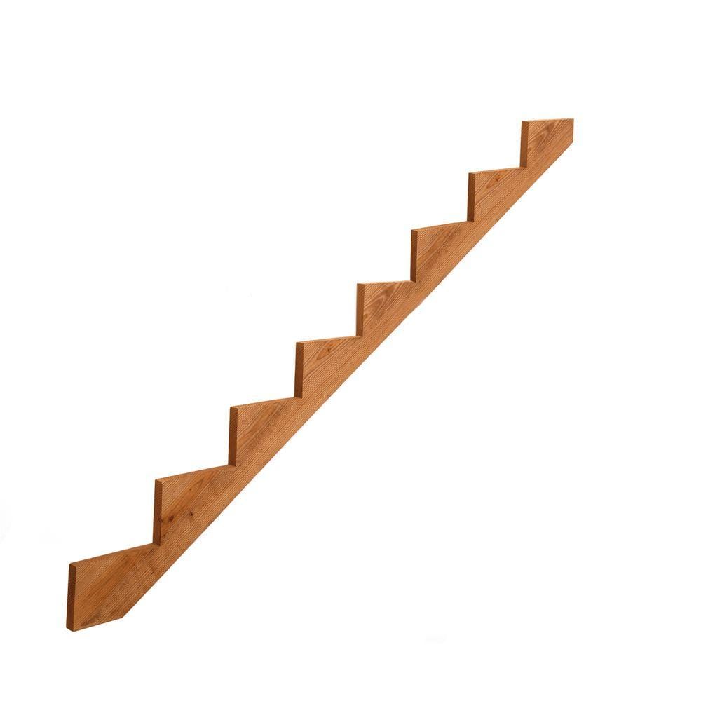 8-Step Pressure-Treated Cedar-Tone Pine Stair Stringer – Super Arbor