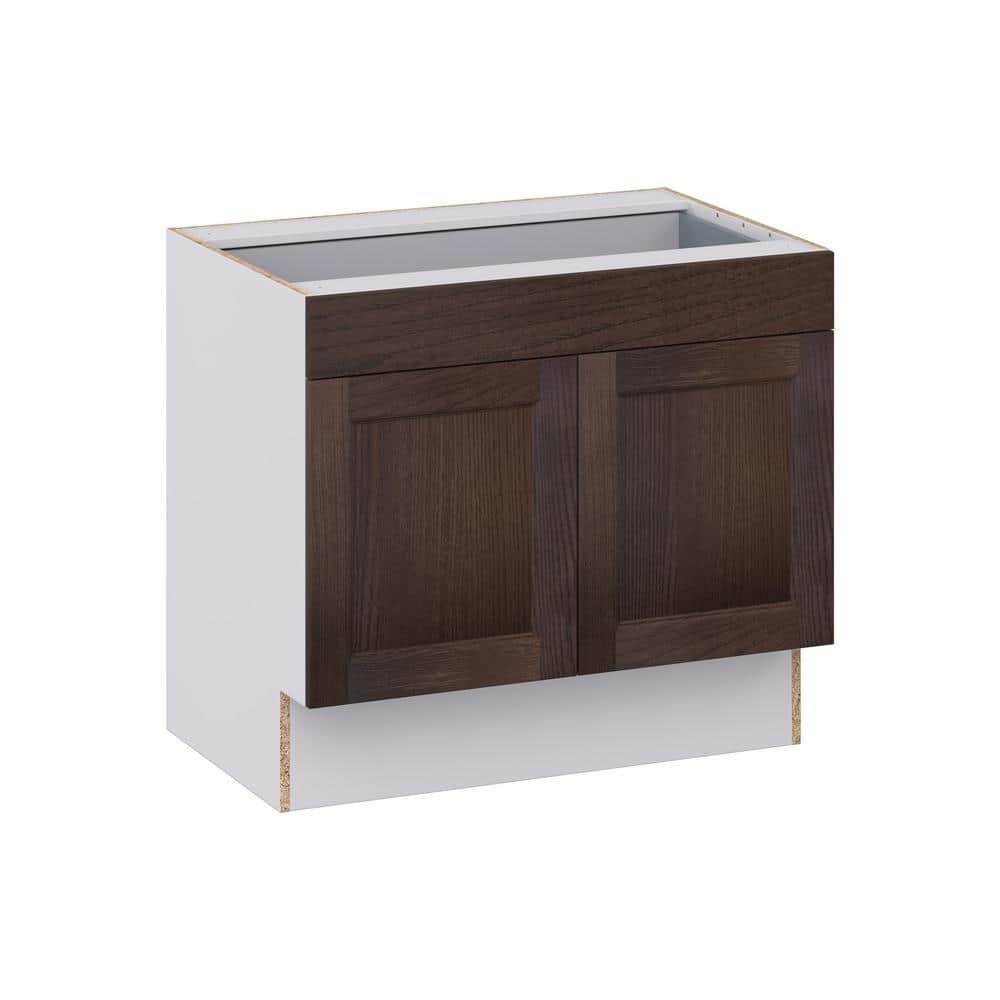 J COLLECTION Lincoln Chestnut Solid Wood Assembled 36 in. W x 32.5 in ...