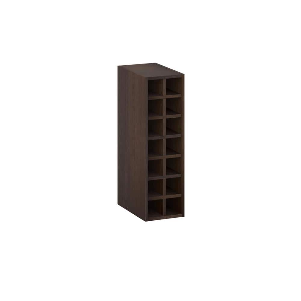 J COLLECTION Lincoln Chestnut Solid Wood Wall Kitchen Cabinet Wine Rac ...