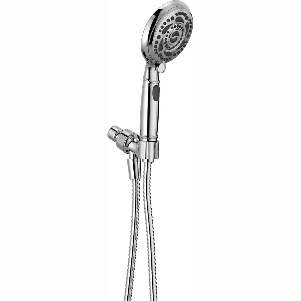 Delta 7-Spray 4.8 in. Single Wall-Mount Handheld Shower Head, Chrome ...