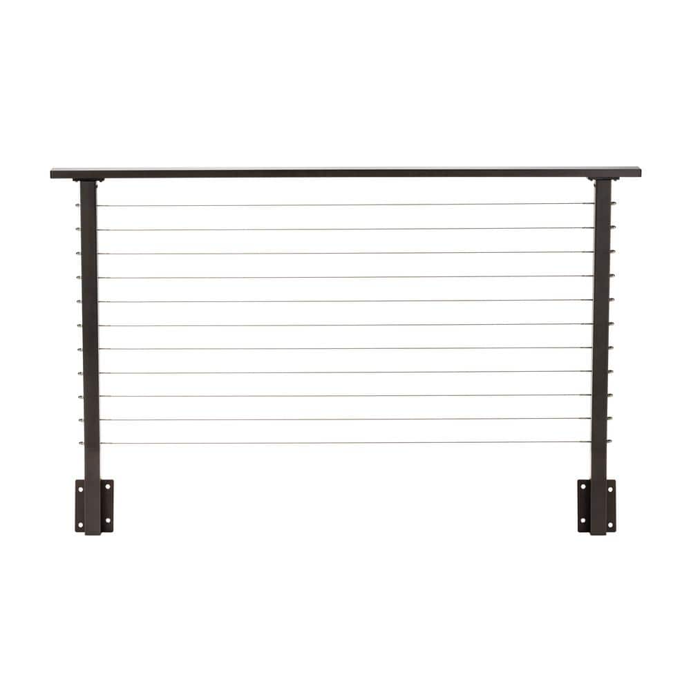CityPost 6 ft. Deck Cable Railing, 36 in. Face Mount, Bronze – Super Arbor
