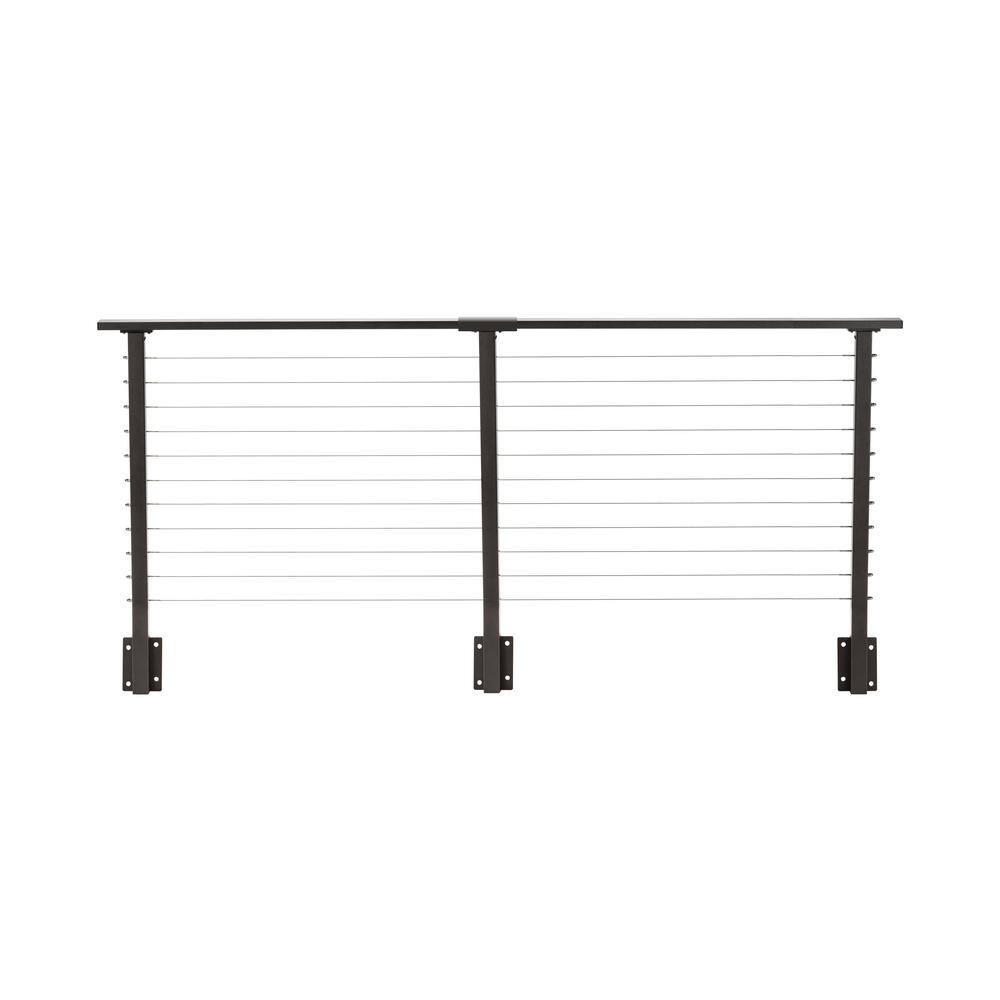 CityPost 8 ft. Deck Cable Railing, 36 in. Face Mount in Bronze – Super ...
