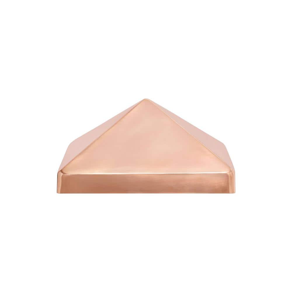 Protectyte NOMINAL 8 in. x 8 in. Pyramid Slip Over Copper Fence Post C ...